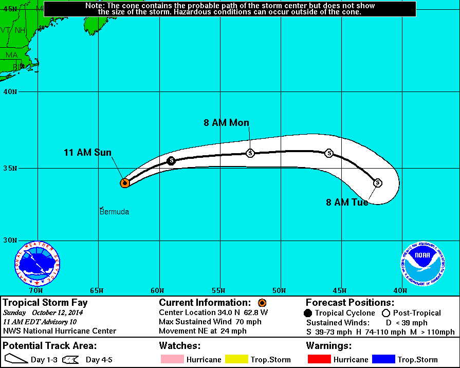 West 12th Road Block Association News: Tropical Storm Fay - Final Advisory