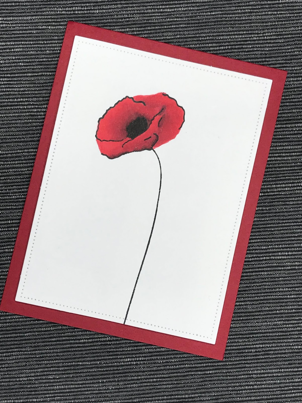 Painted Poppy - Cards Stamps and Ink