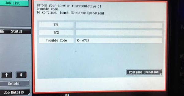 Trouble Code C-6752 Reset on Konica Minolta C220/C280/C360 | CORONA ...