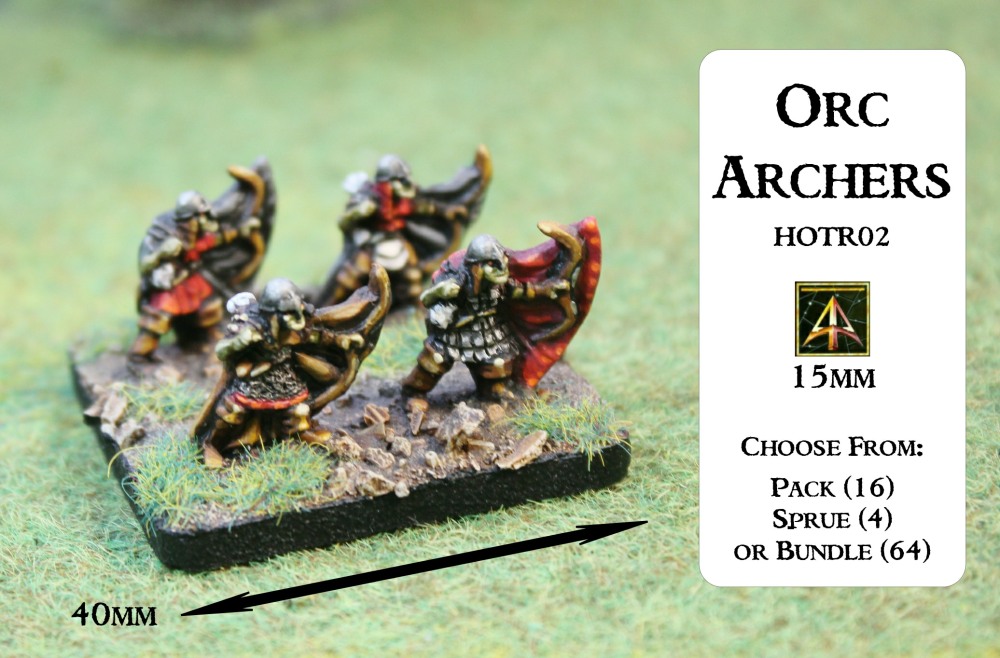 Alternative Armies: New HOTR 15mm resin Orc Horde, Archers, Boar Riders ...