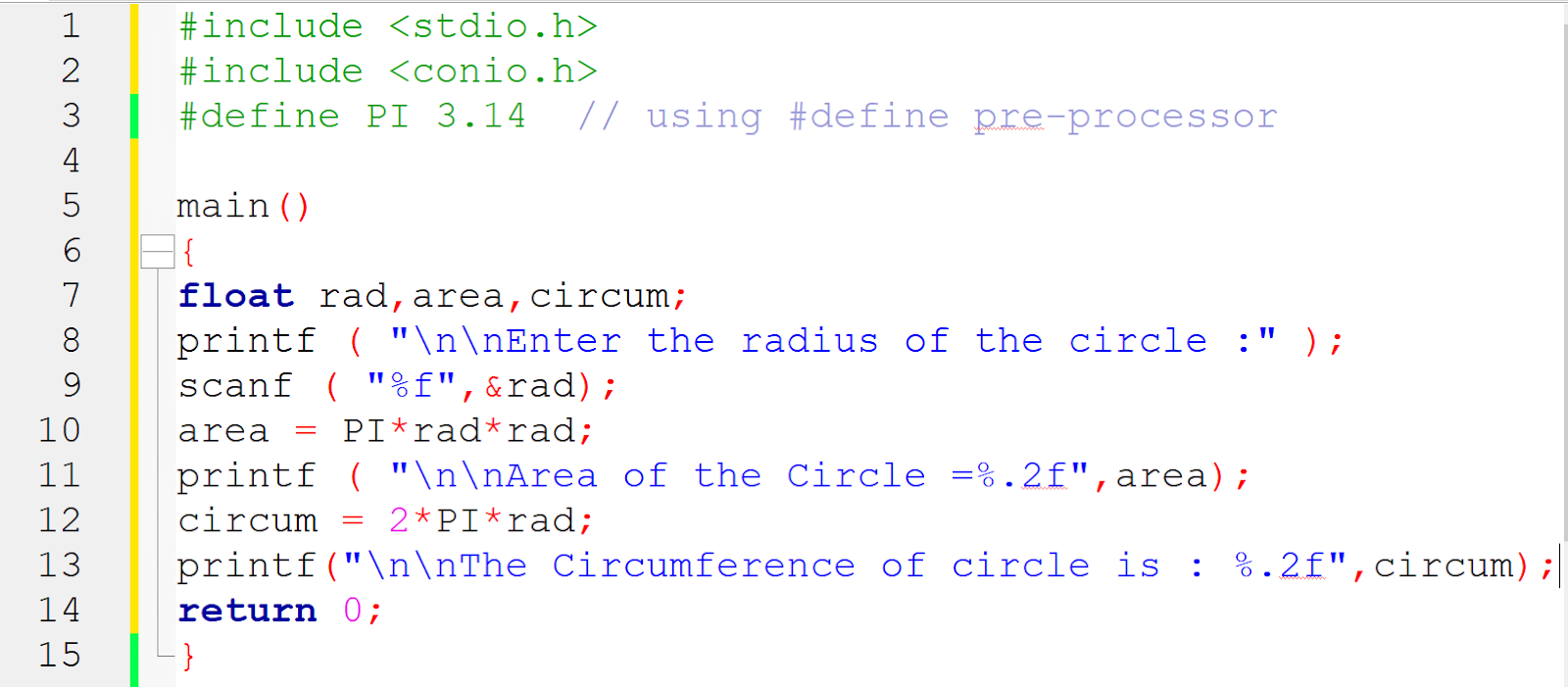 C Program to calculate Area and Circumference of Circle || বৃত্তের ...