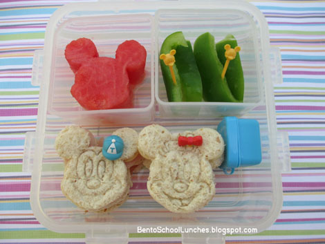 Bento School Lunches : Bento Lunch: Mickey & Minnie Bento