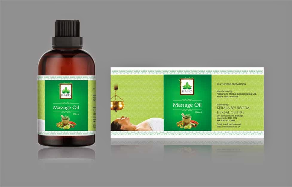 C & O ad-ventures: Ayurveda Massage Oil Label Design