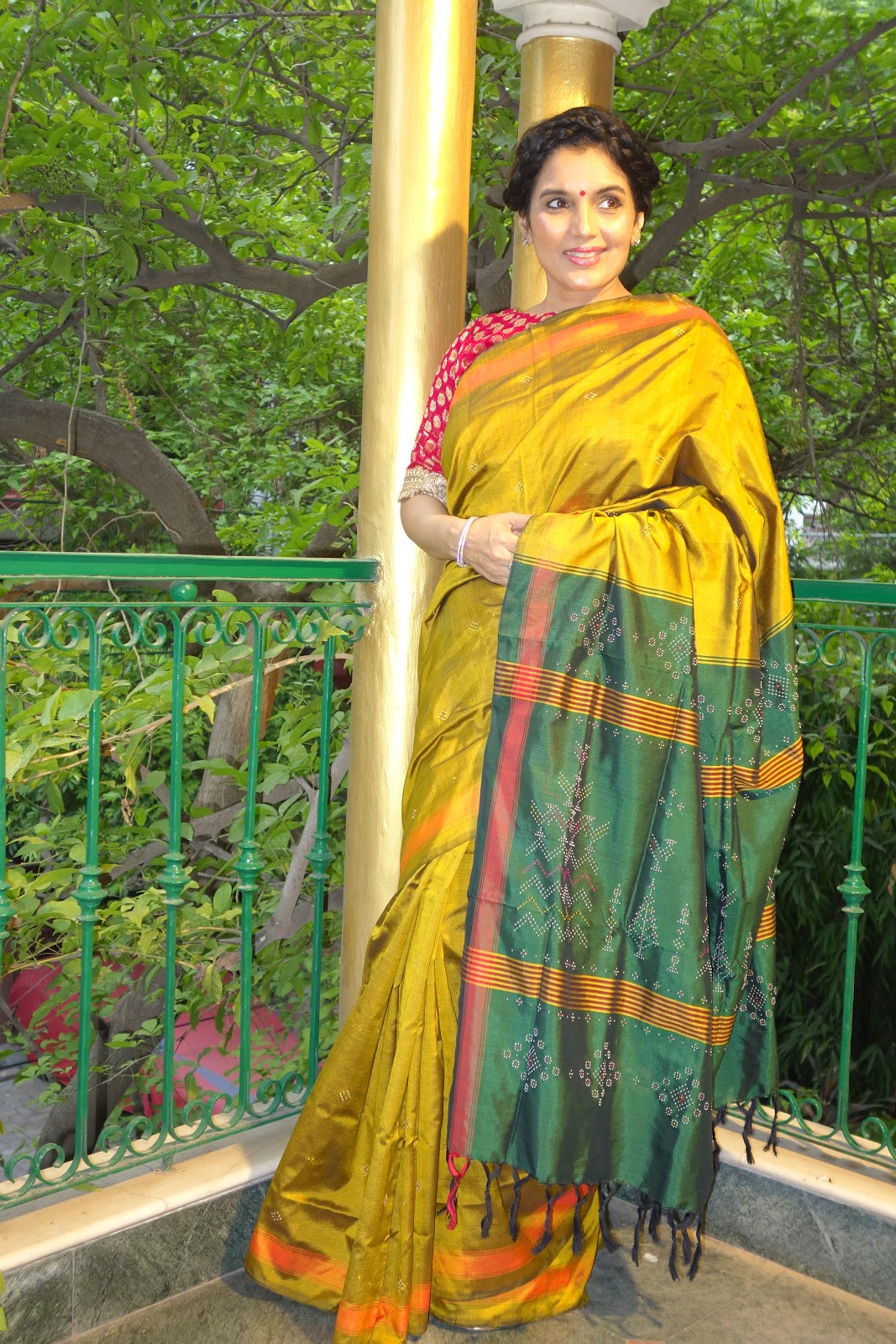 Sohum Sutras: Tangaliya silk saree