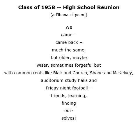 Intersections -- Poetry with Mathematics: Sixty years is a long time