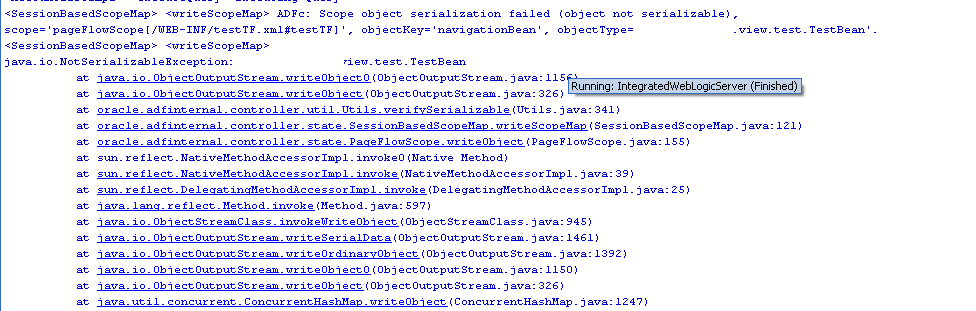 Tanvir Pathans Blog Adf Ui Adfc Scope Object Serialization Failed