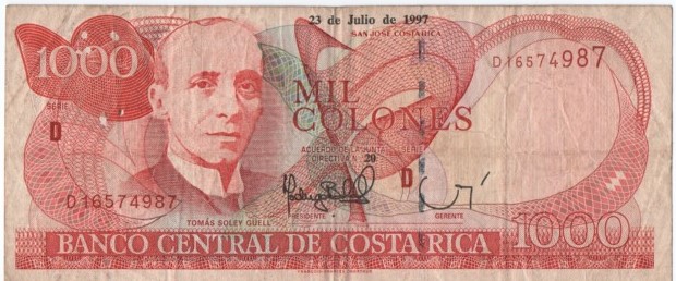 NUMISMATICA JAMES EL ARTE DEL BILLETE : COSTA RICA MIS BILLETE