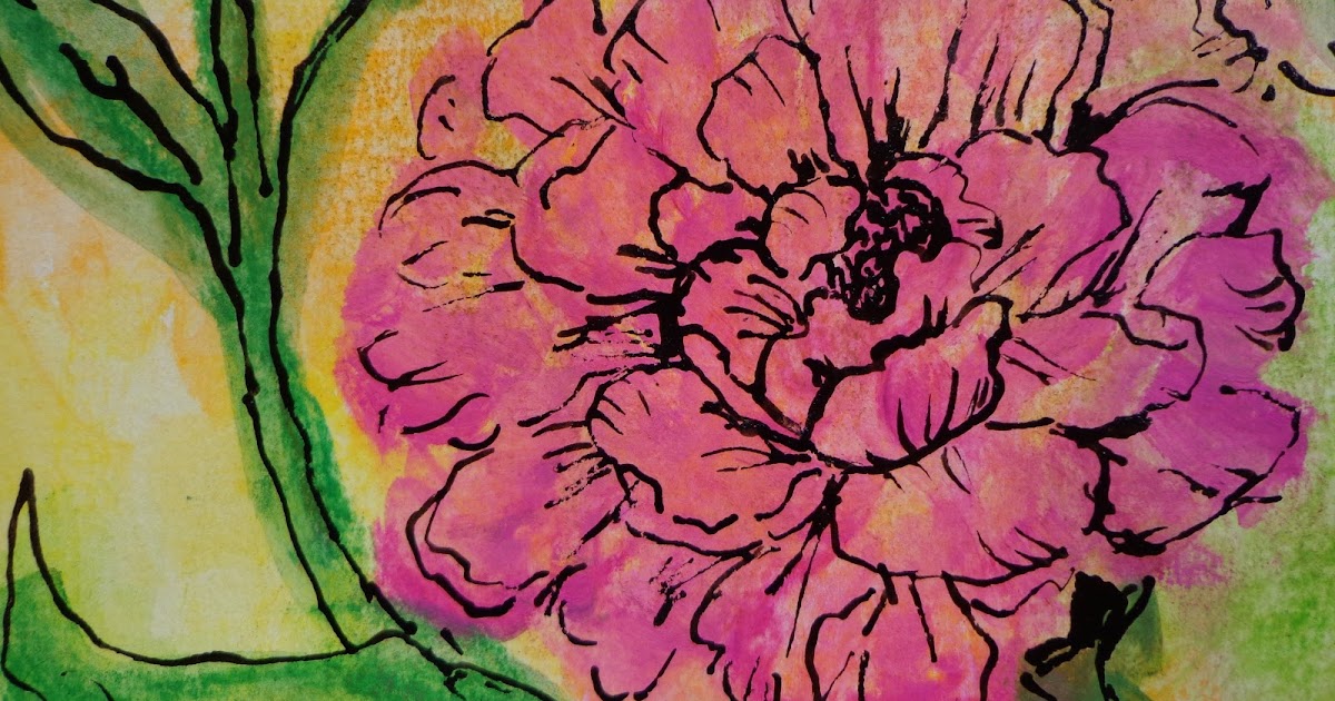 Plays With Pencils: #getmessyartjournal Messy Floral #4 Playing with ...