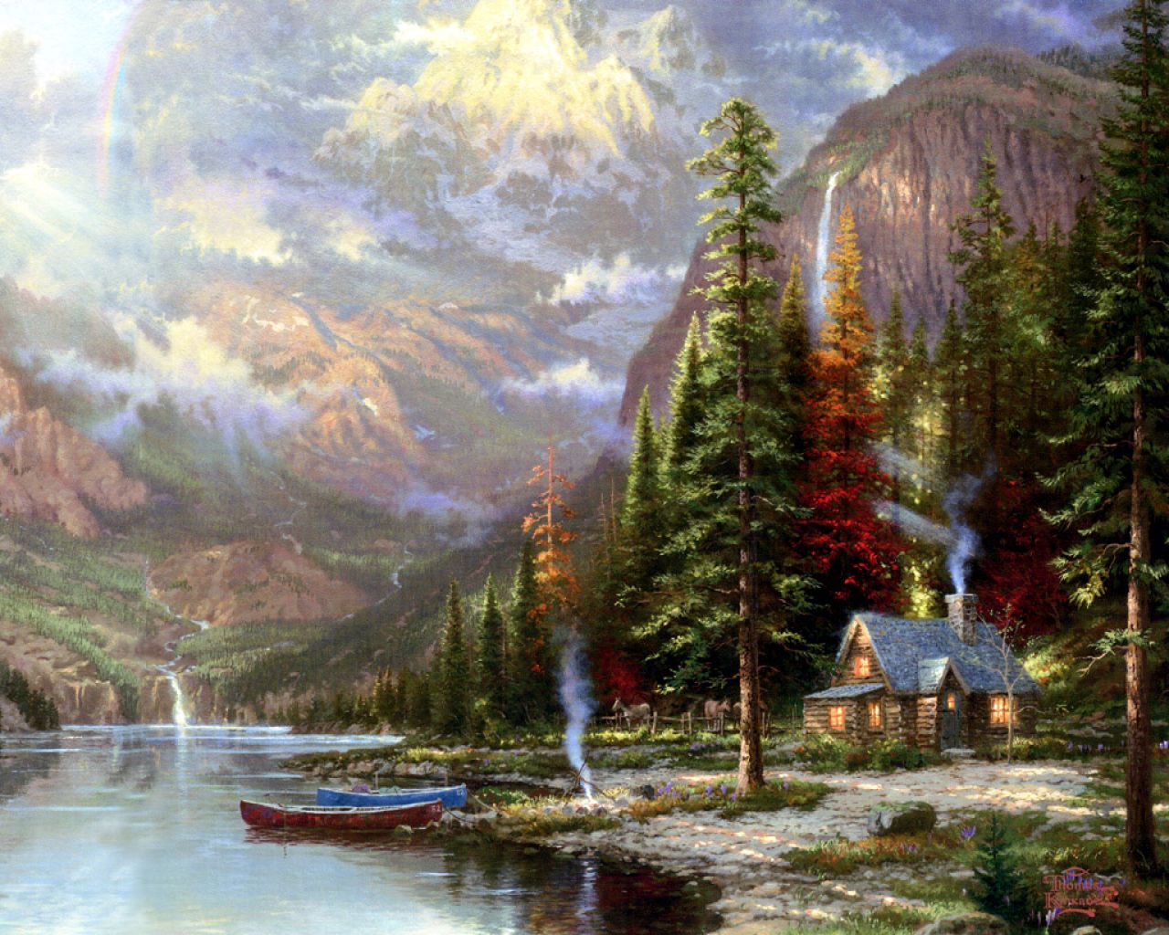 Selección de Paisajes variados de Thomas Kinkade
