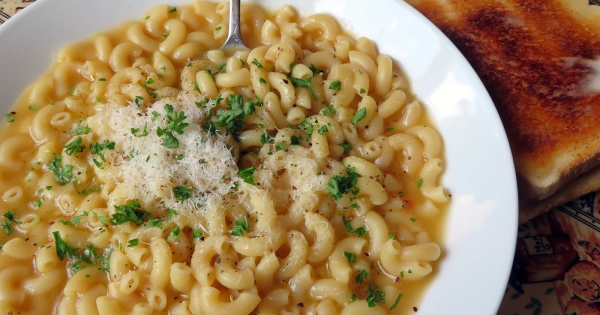 A Simple Pasta with Chicken Broth, Butter & Cheese | The English Kitchen