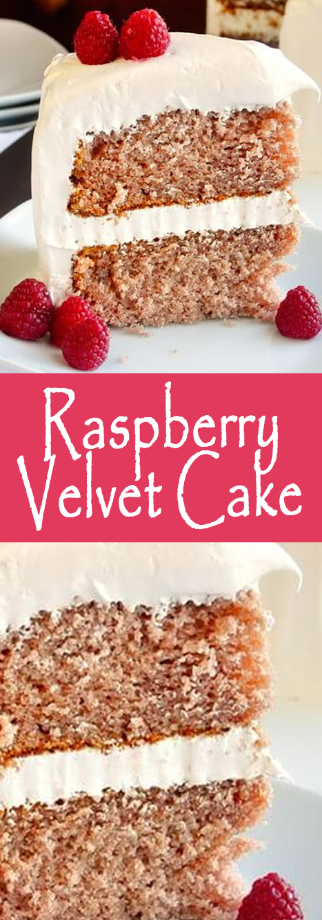 Raspberry Velvet Cake #cake #recipes - freerecipefoods