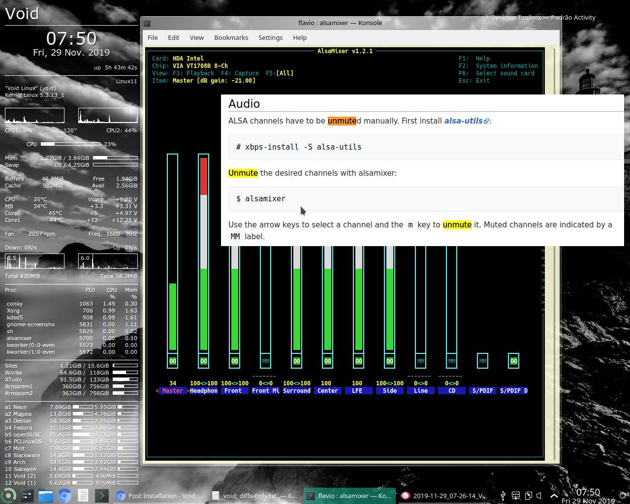 Byteria: Void Linux + KDE Plasma (Bios-MBR)