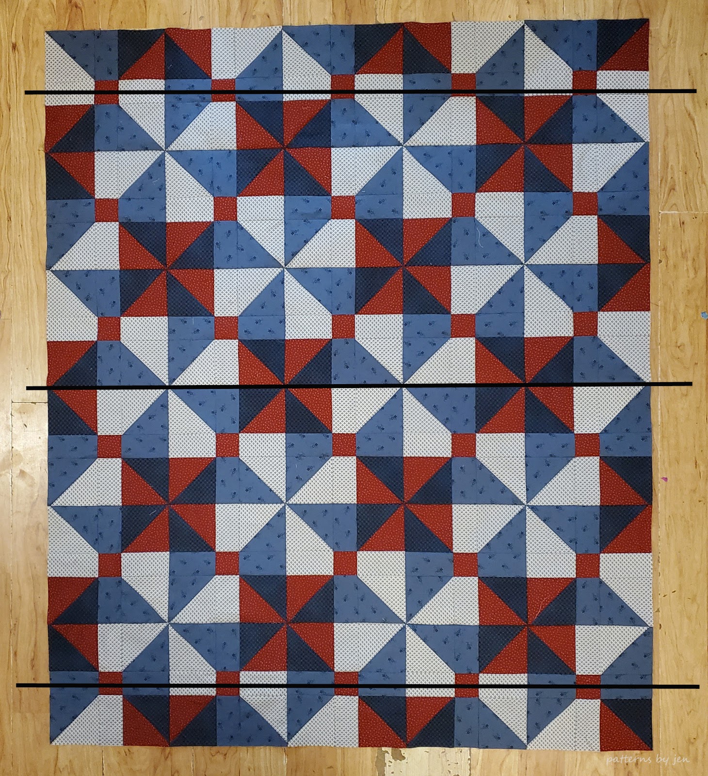 Patterns By Jen: Spinning Bow Ties Quilt Along - Adding Borders