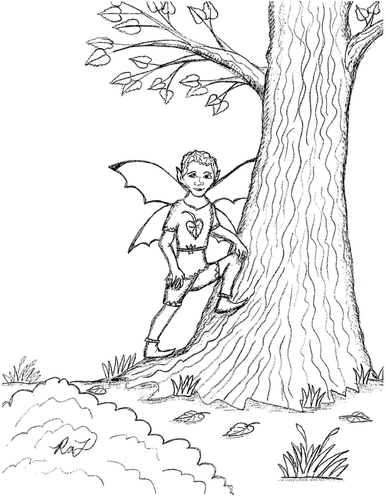 Robin's Great Coloring Pages: Tree Fairies - Rubino the Cottonwood ...
