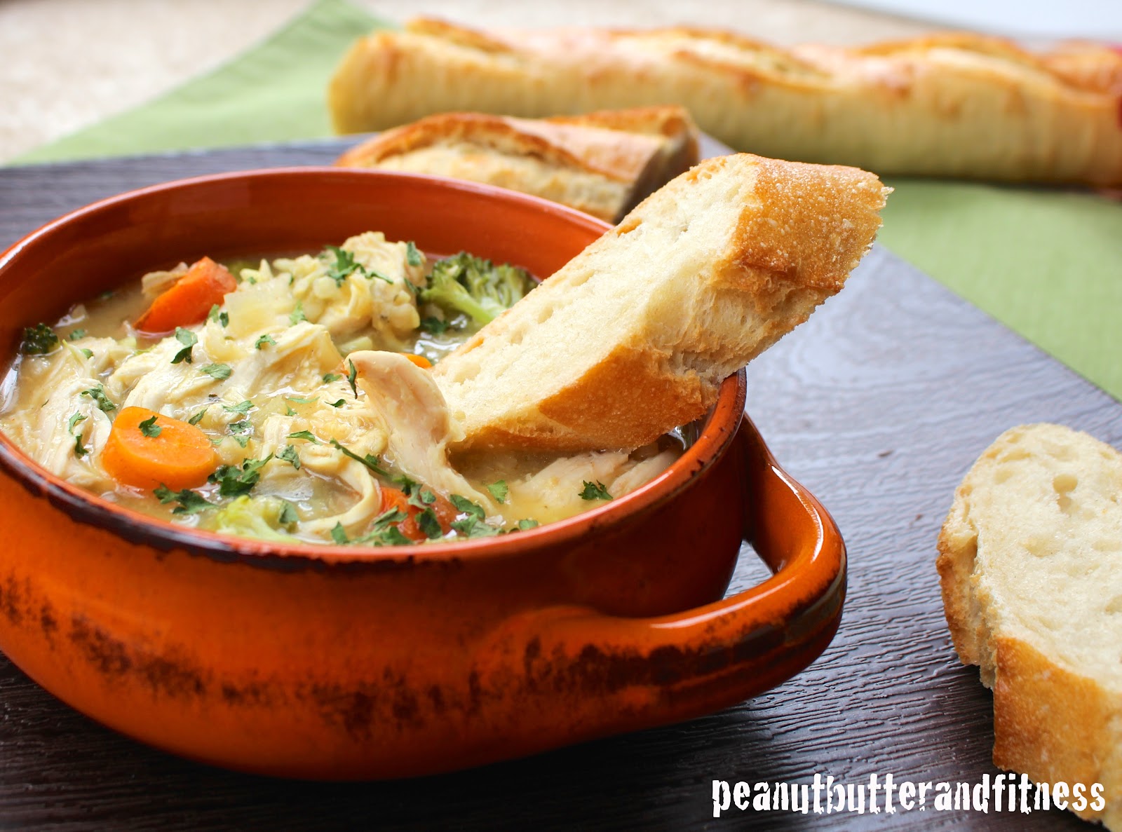 Chicken, Broccoli & Wild Rice Soup - Peanut Butter and Fitness