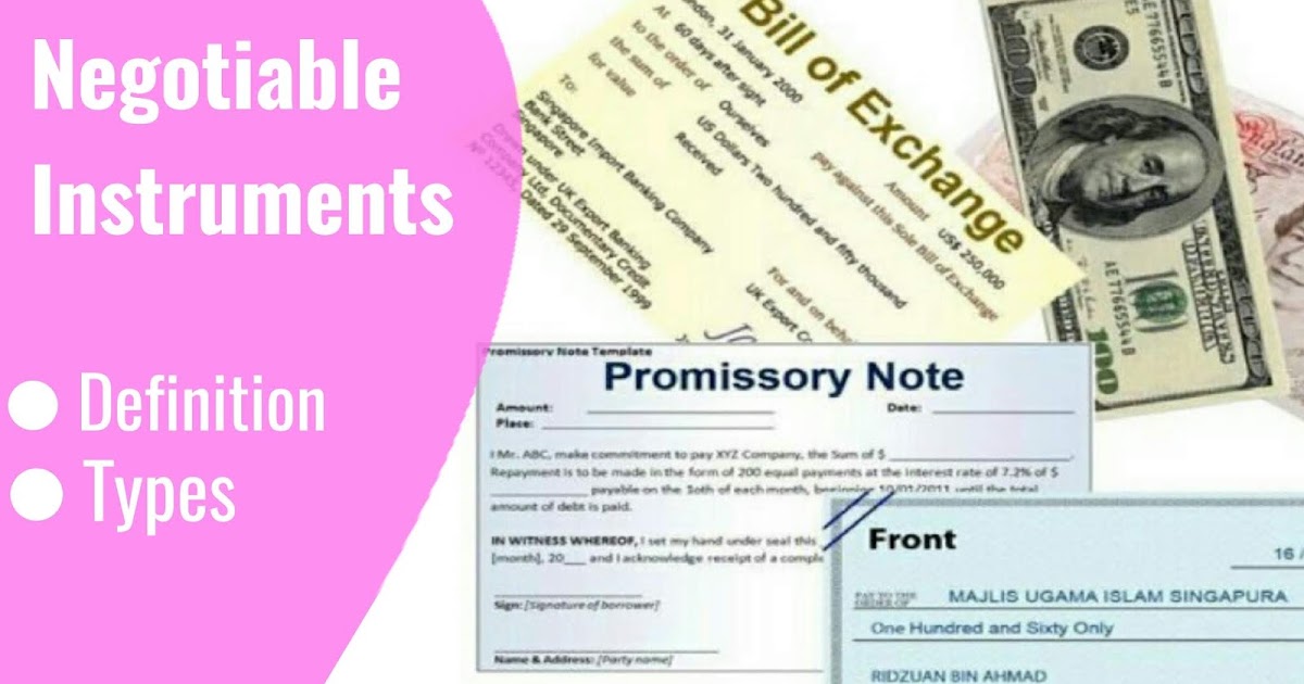 Definition and types of Negotiable instrument LLB Notes - Education Helper
