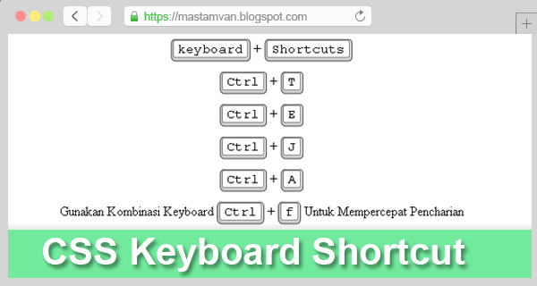 Membuat Button CSS Keyboard Shortcut Di Blogger