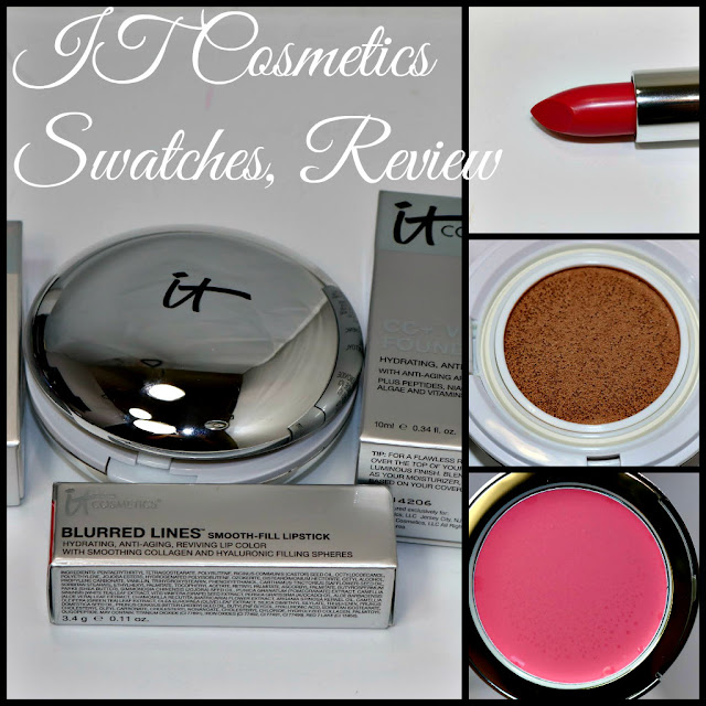 IT Cosmetics CC+Veil Beauty Fluid Foundation, Creme Blush and Blurred ...