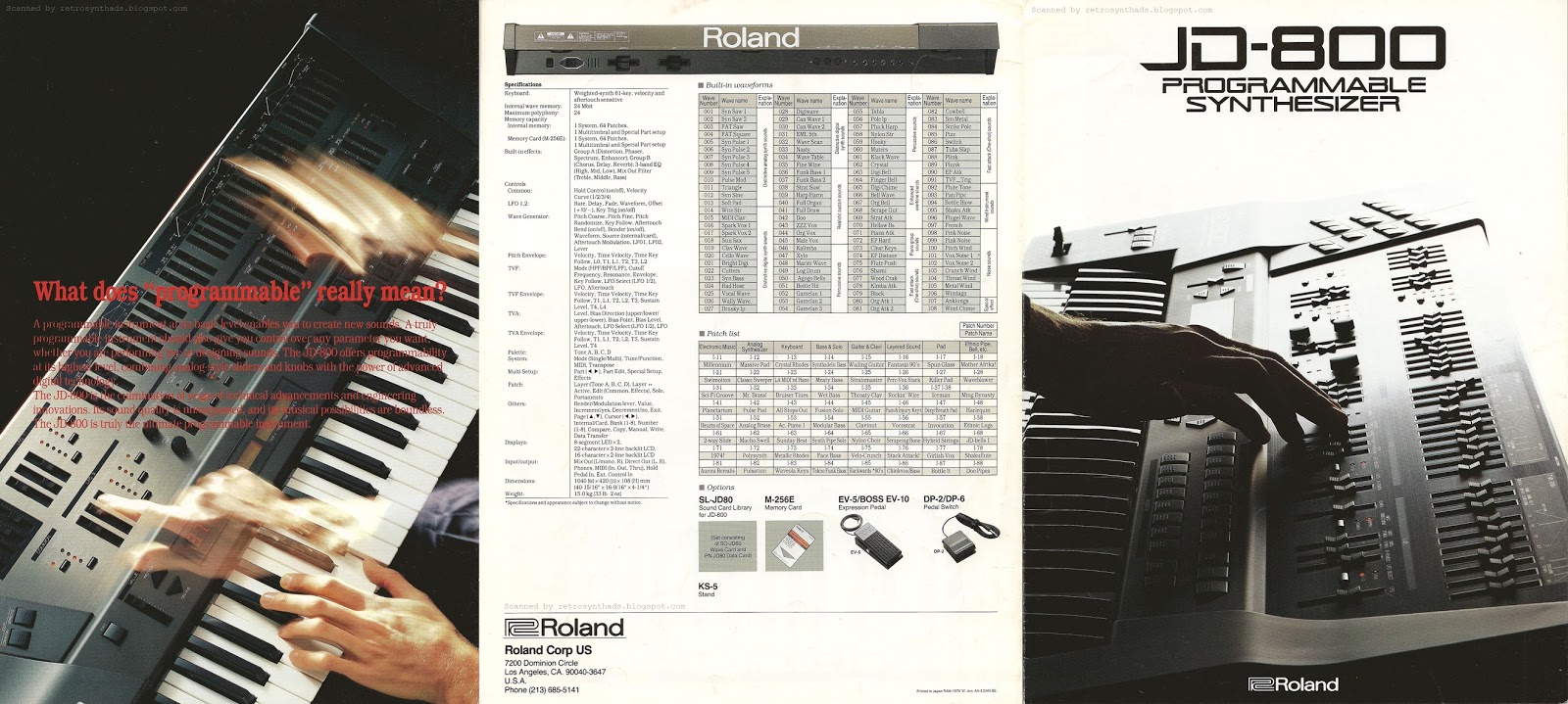 Retro Synth Ads: Roland JD-800 "What does 'programmable' really mean ...