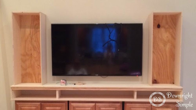 Downright Simple: DIY TV Built In / Wall Unit