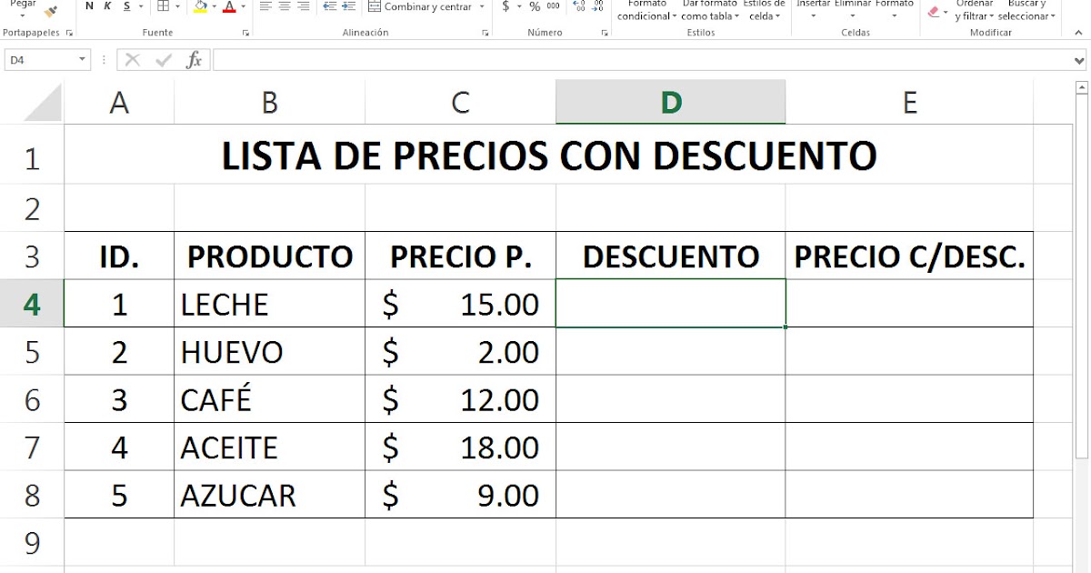 Formulas Básicas Excel