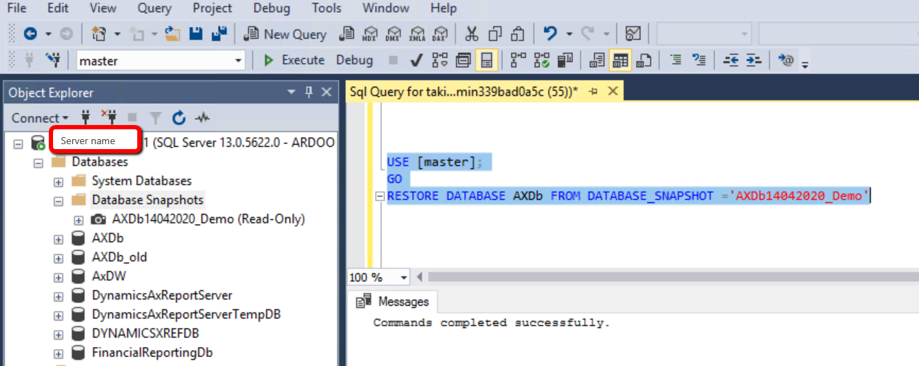 Dynamics 365 Finance & Operation News: AXDB Database Take and restore ...