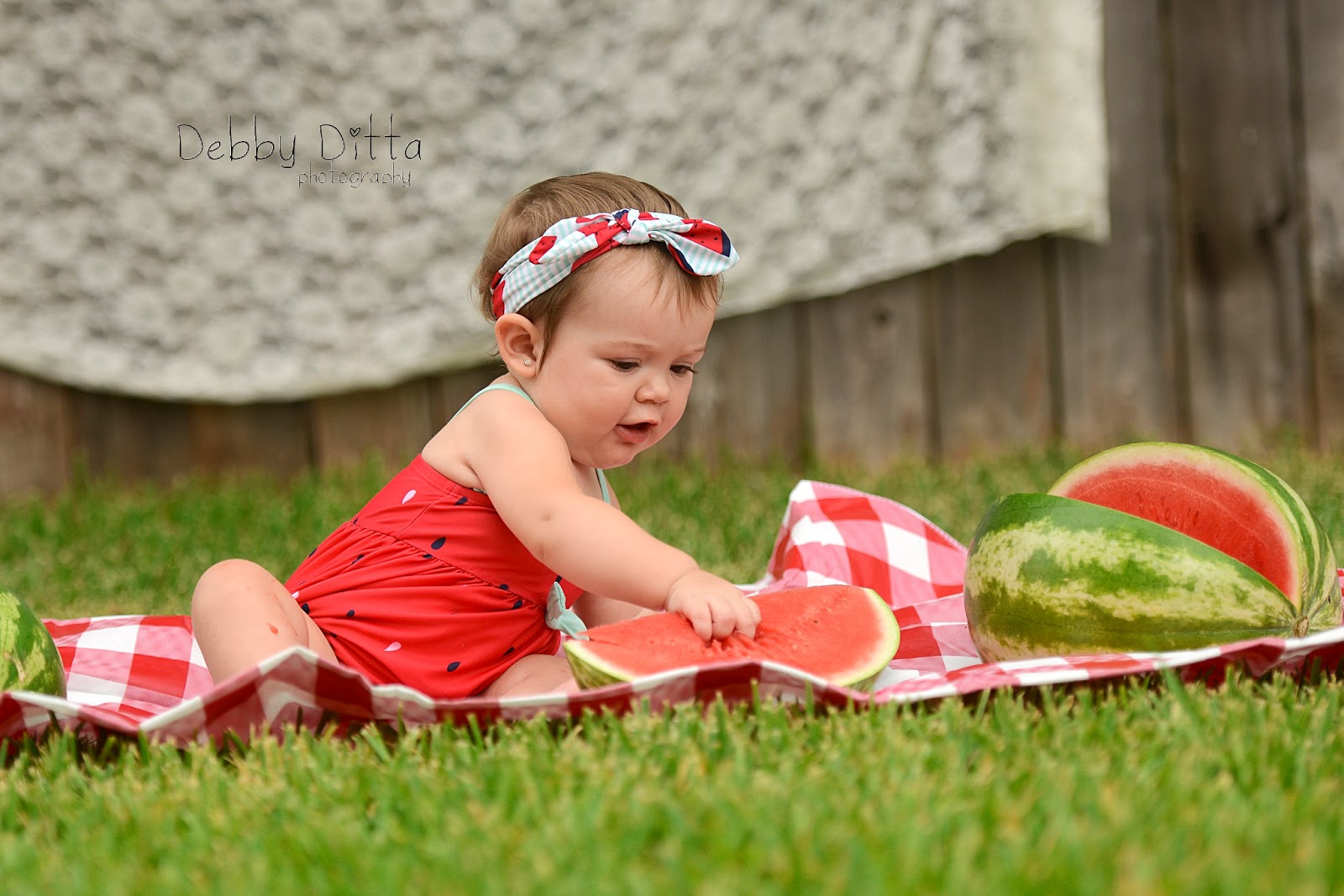 Debby Ditta Photography: Lynlee's One Year Birthday Watermelon Smash ...