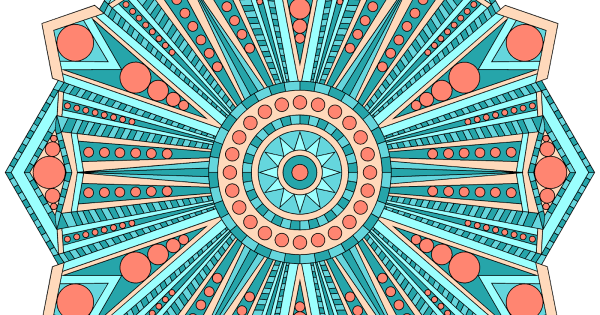 Don't Eat the Paste: July geometric mandala to print and color