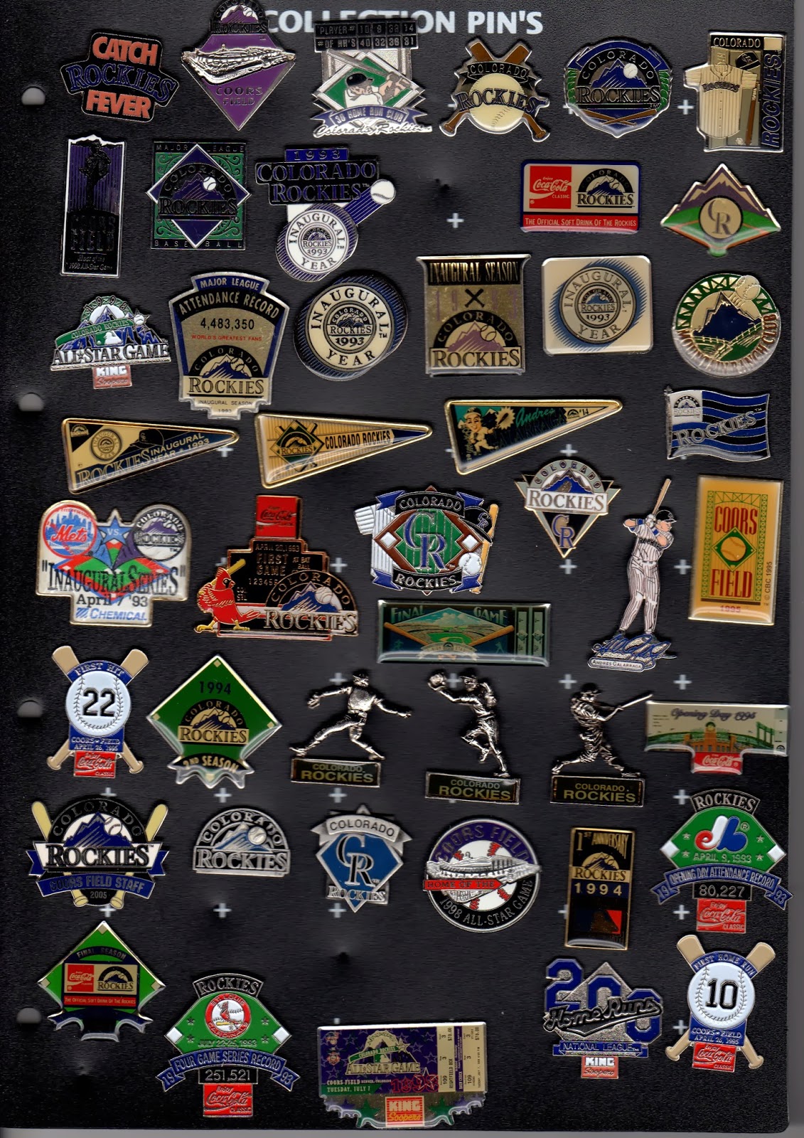 baseball pin collection display collecting : MLB team club baseball pin ...