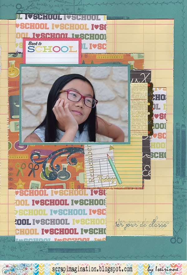 Scrapimagination: 2 Pages de scrap - rentrée des classes part 1