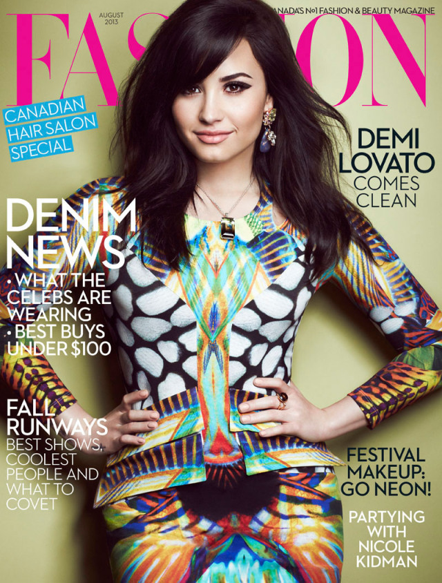 Demi Lovato covers Fashion Magazine August 2013