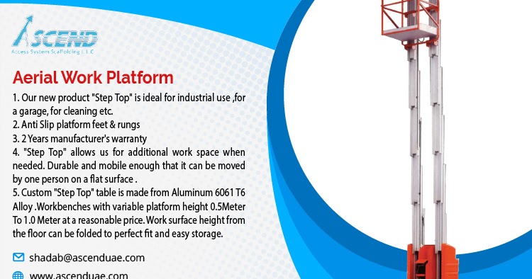 Welcome to Ascend Access System Scaffolding L.L.C: Aerial Work Platform
