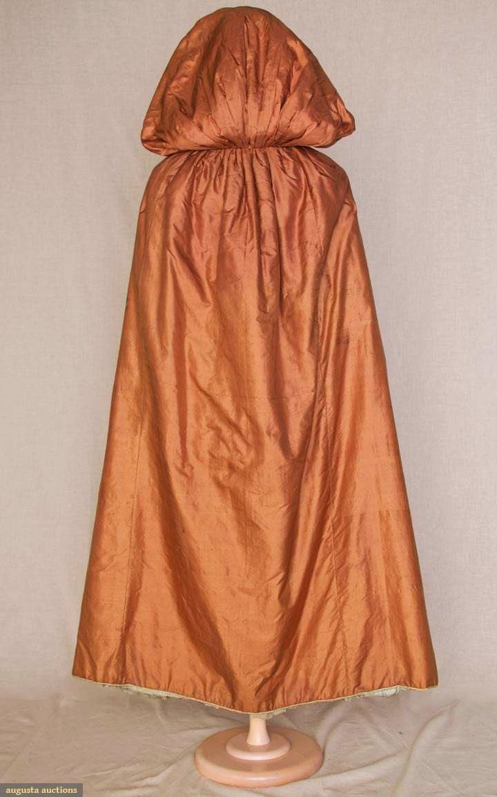 Contemporary Makers: Ladies Hooded Silk Cloak, 1790s