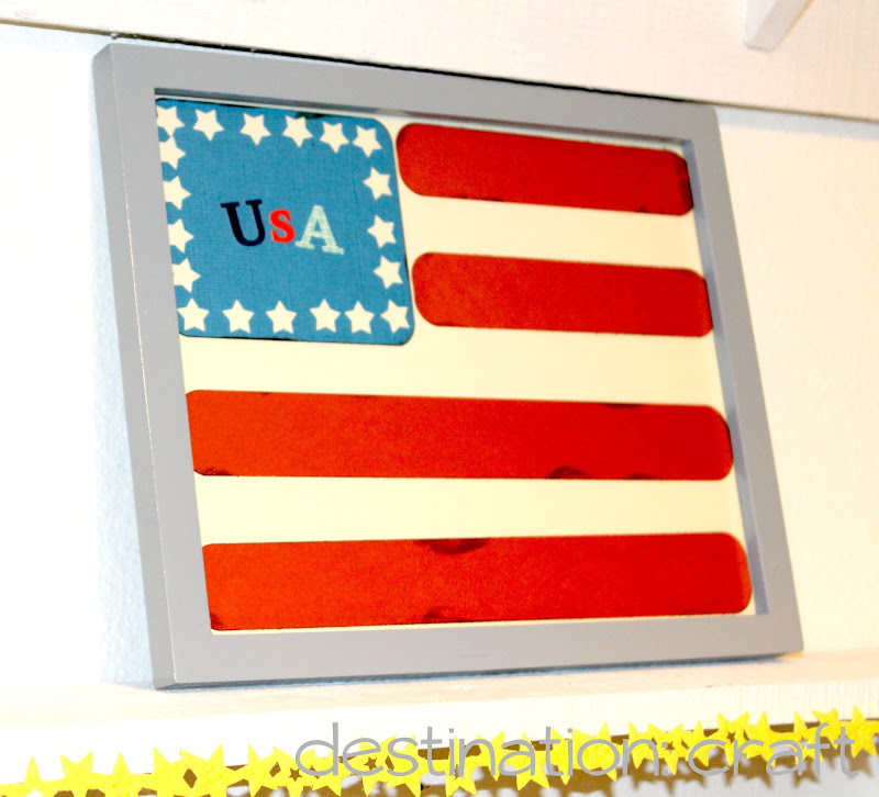 Destination: Craft: Framed American Flag