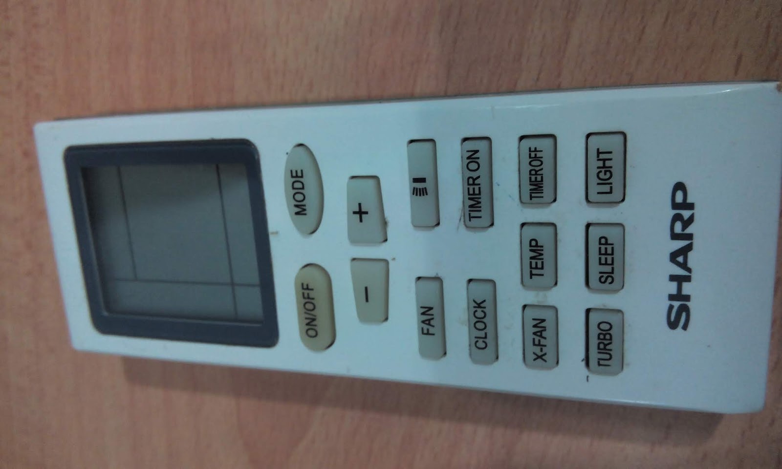 Life Begins at Forty: SHARP aircon remote control (YB1FA) repair