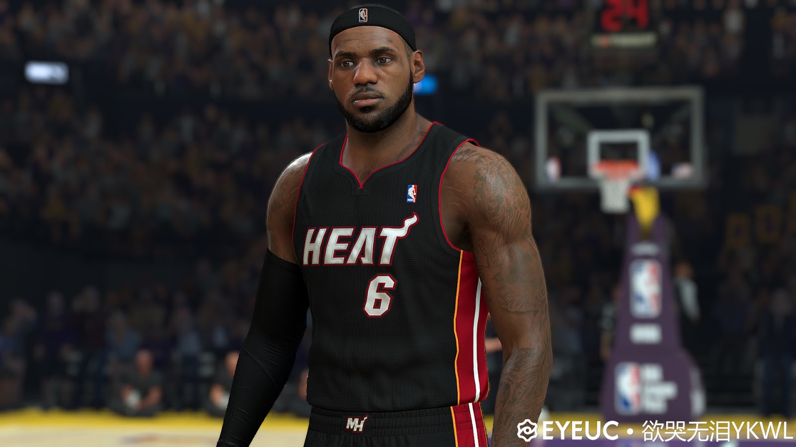 Lebron James Cyberface, Hair and Body Model Heat Version By YKWL