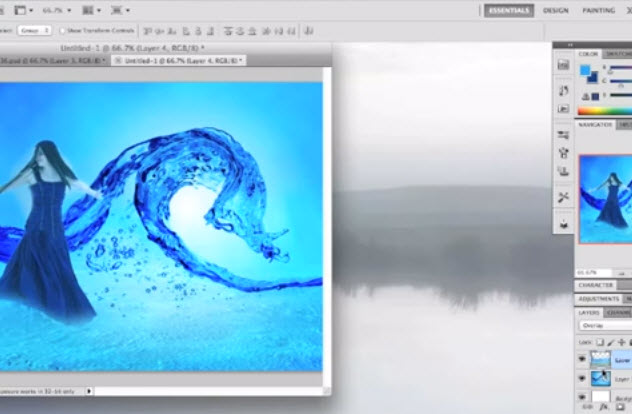 วิธีการแต่งภาพทำเอฟเฟคน้ำ cool water splash effect ด้วยโปรแกรมโฟโตชอป ...