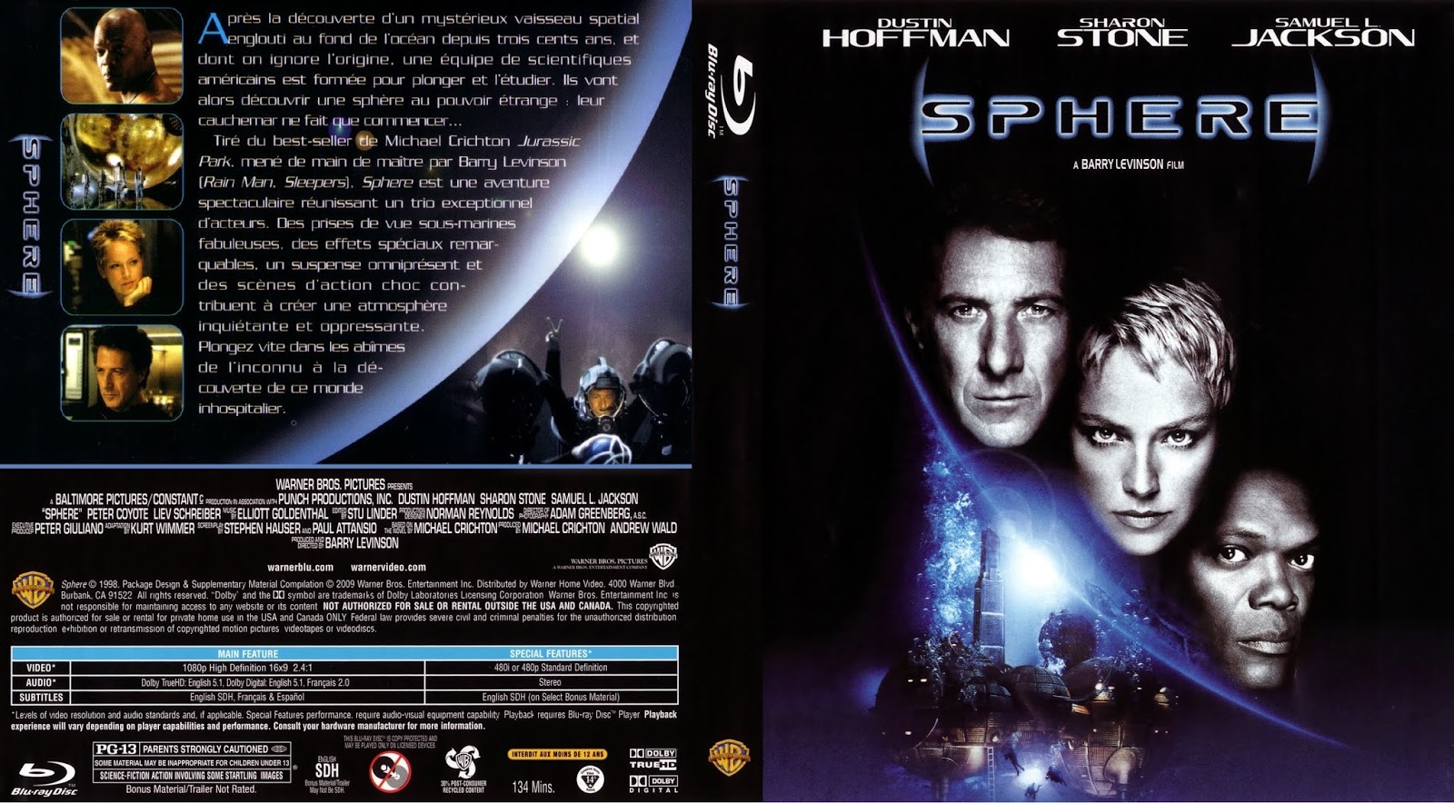 BLU-RAY JAQUETTES BLU-RAY: Sphère