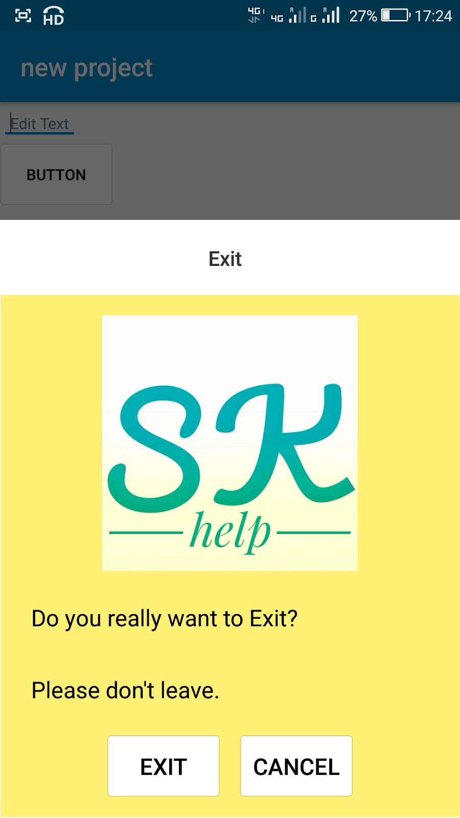 Custom Dialog Box In Sketchware Using Customview
