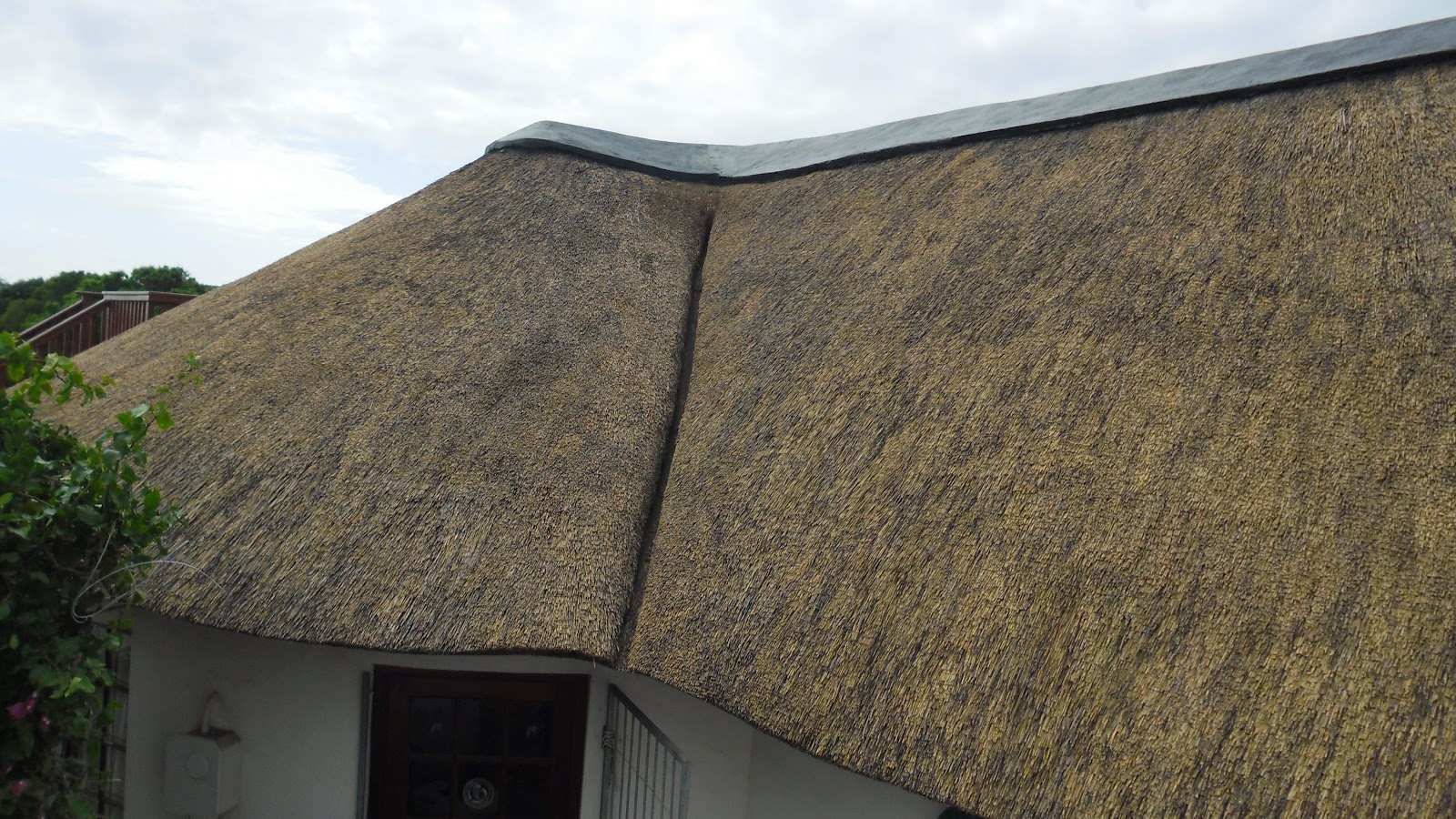 Thatched Roof Maintenance Explained - Brushing a Thatch Roof