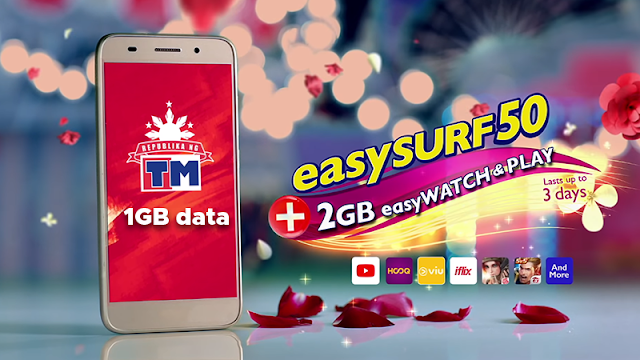TM EasySurf50 : 1GB data + 1GB/day for choice of app bundle, for 3 days ...