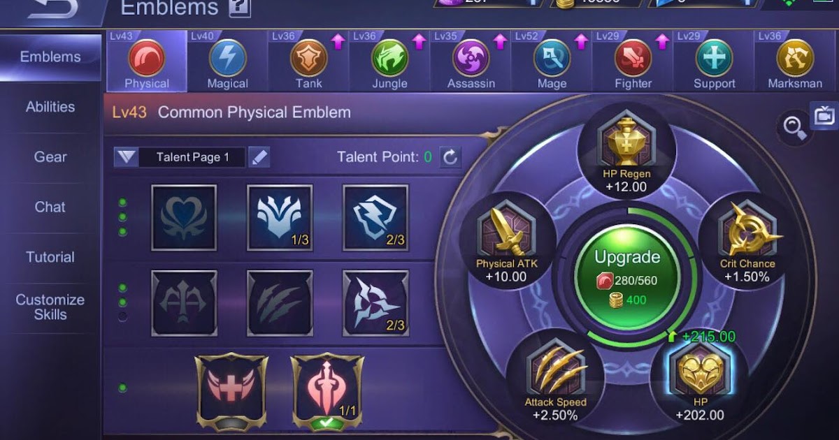 Guide Build Emblem Mobile Legends Terbaik Bahasa Indonesia
