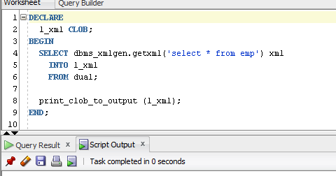 Print CLOB data using Oracle PL/SQL