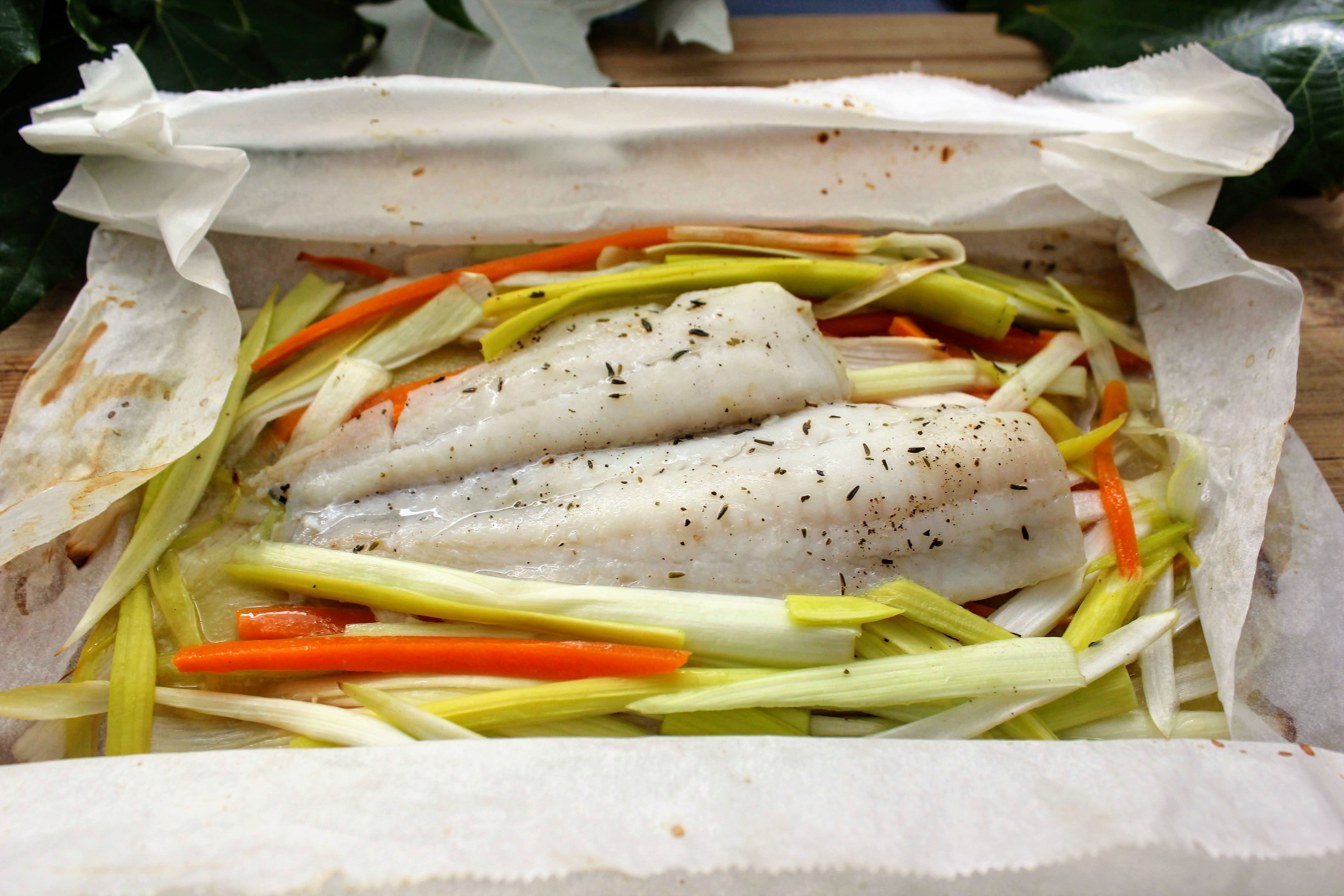 Filetes de Limanda en Papillote - Cocinando con las Chachas
