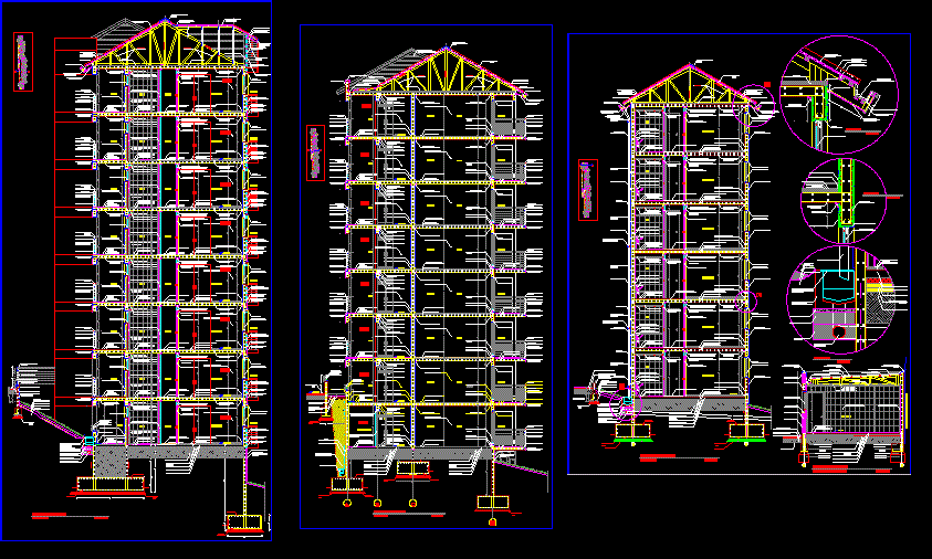 Bibliocad VIP Descargar Archivos Gratis: Corte cosntructivo edificio 7 pisos