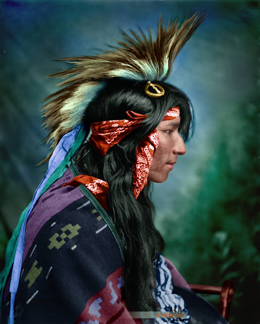 Colors for a Bygone Era: Cree Indian colorized by Alex Lim