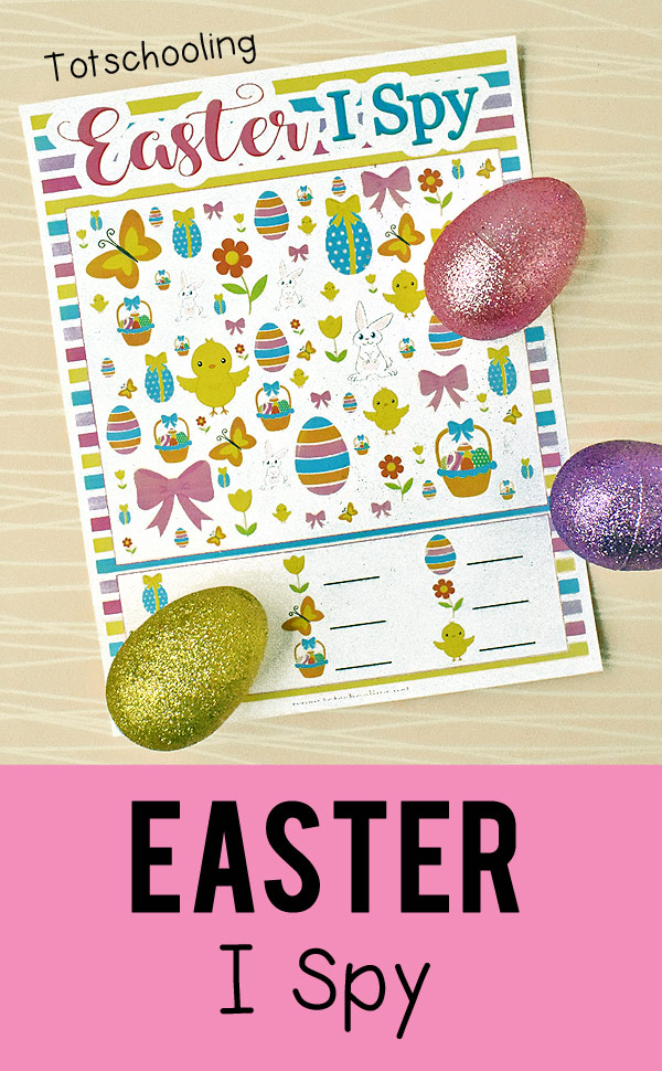Free Easter I Spy Printable | Totschooling - Toddler, Preschool ...