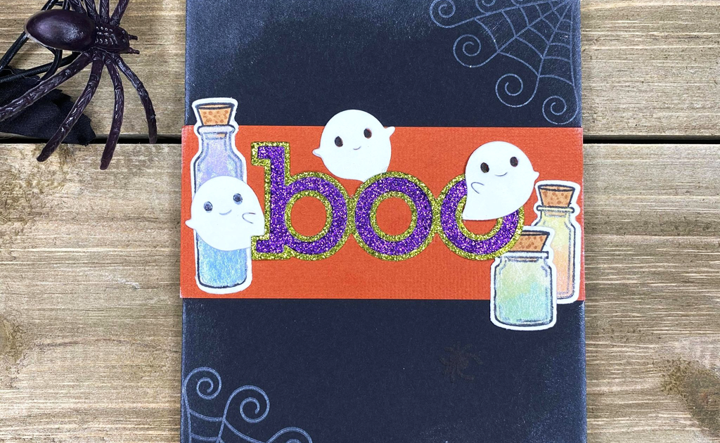 Halloween Boo Card Using Dies And Stamps ~ Nadine Carlier