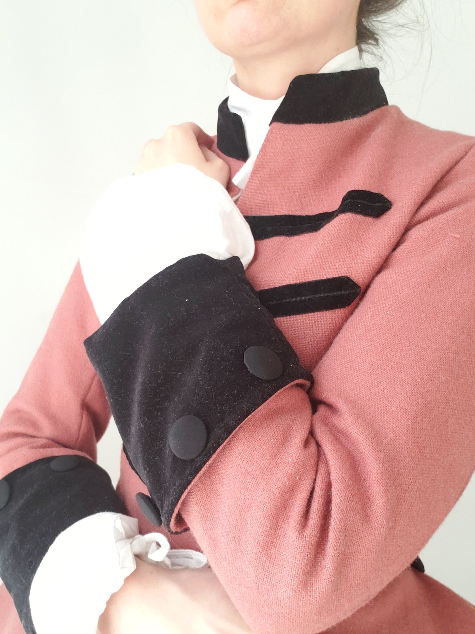 Making an 18th Century Wool & Velvet Riding Habit Jacket