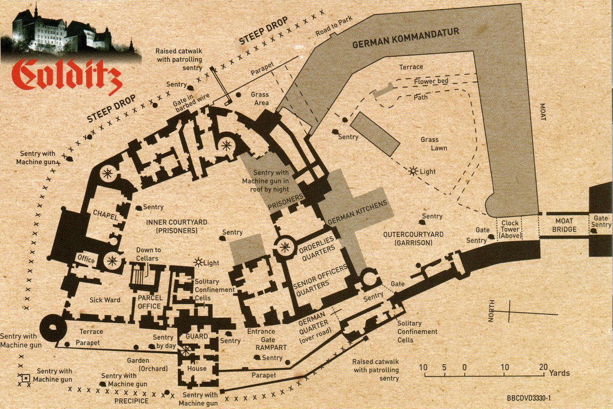 El Descanso del Escriba: Plano del Castillo-Prisión de Colditz